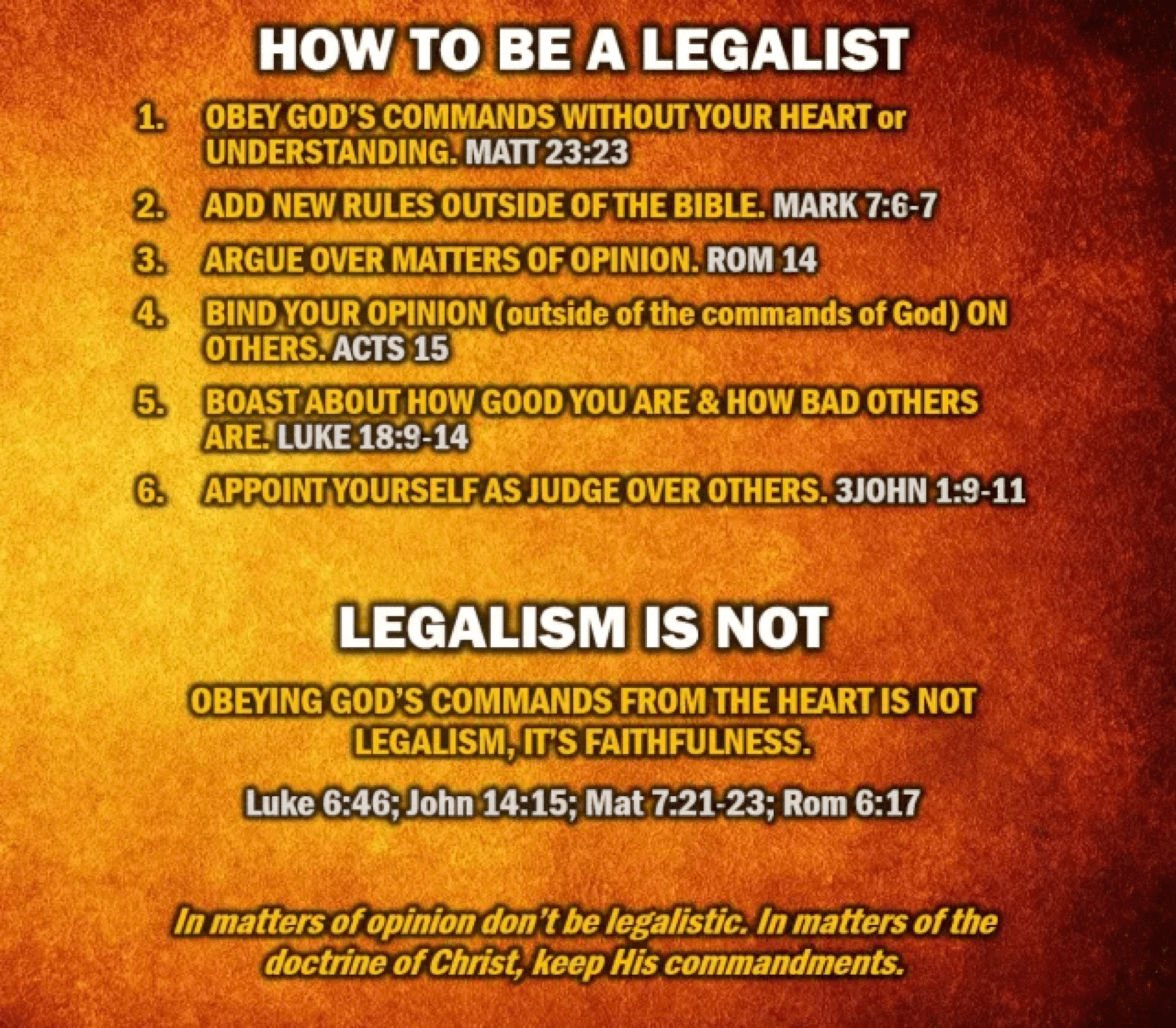 WHAT IS LEGALISM AND WHAT IS IT NOT! – Nicky's Notes